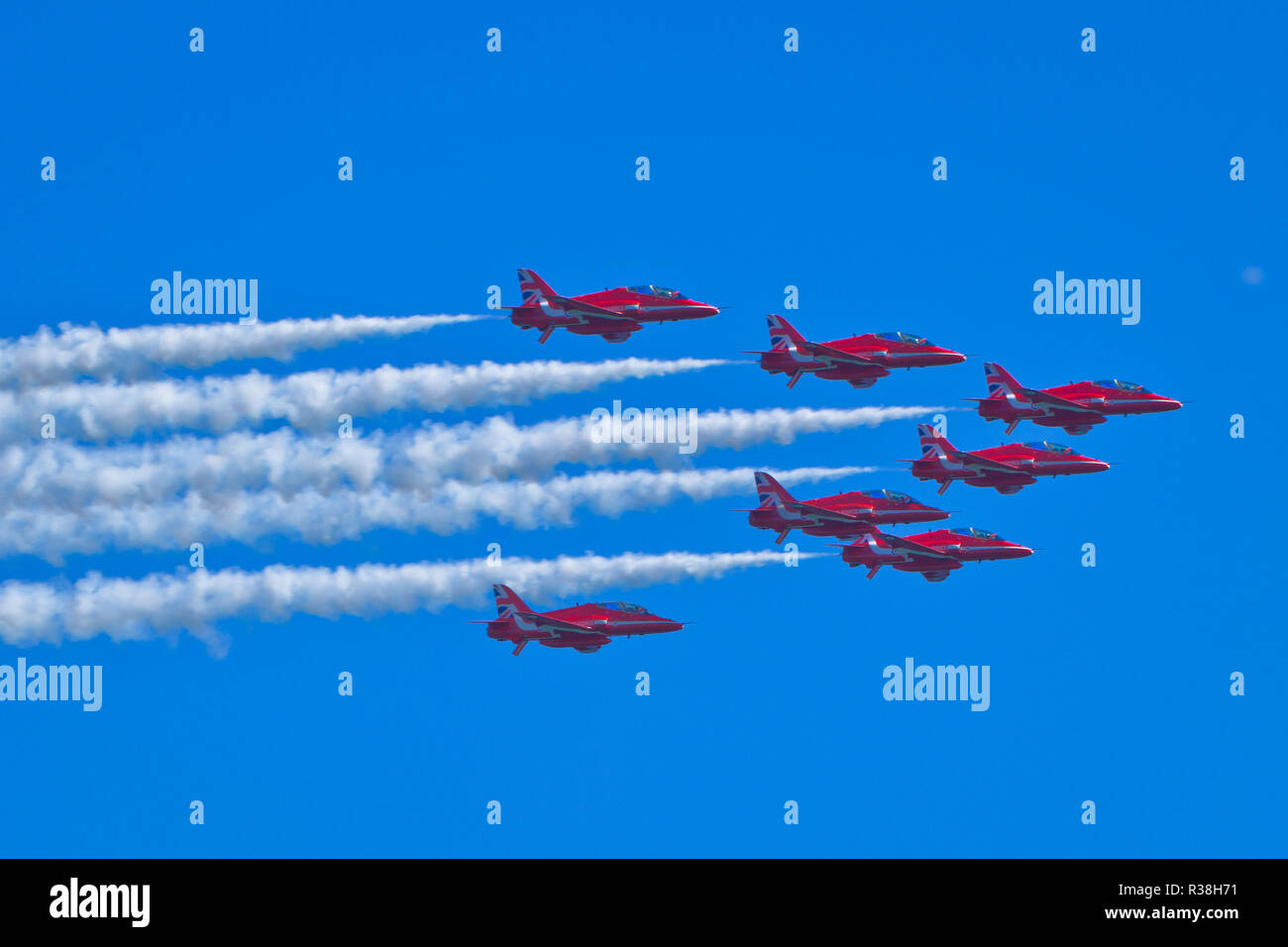 The Red Arrows, officially known as the Royal Air Force Aerobatic Team ...