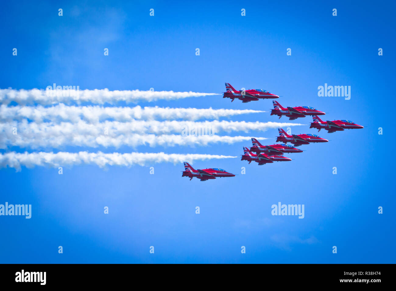 The Red Arrows, officially known as the Royal Air Force Aerobatic Team ...