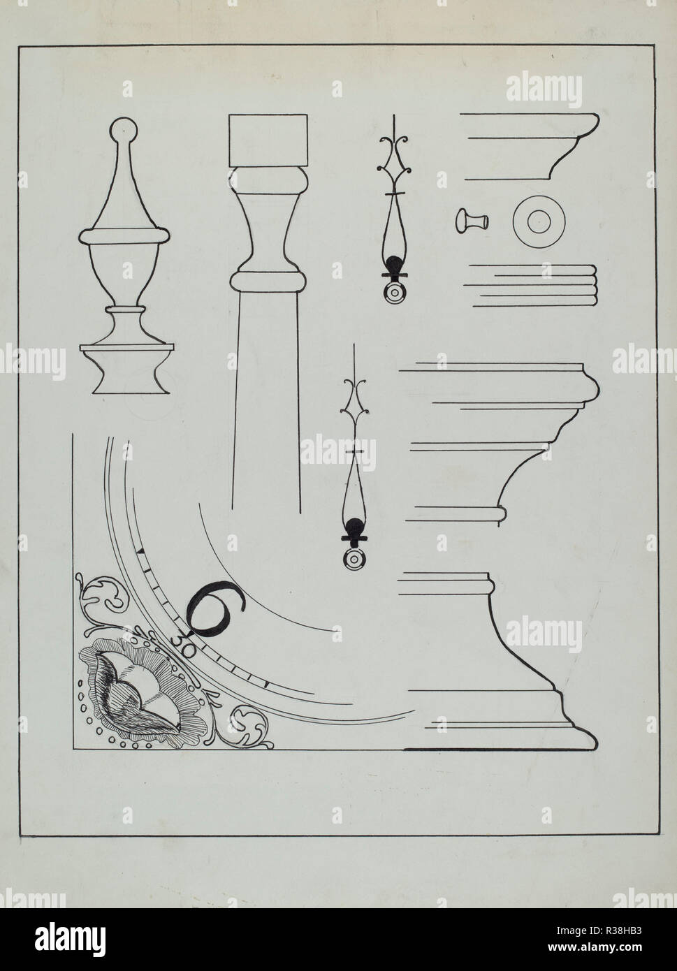Grandfather Clock. Dated: c. 1936. Dimensions: overall: 34.8 x 26.4 cm ...