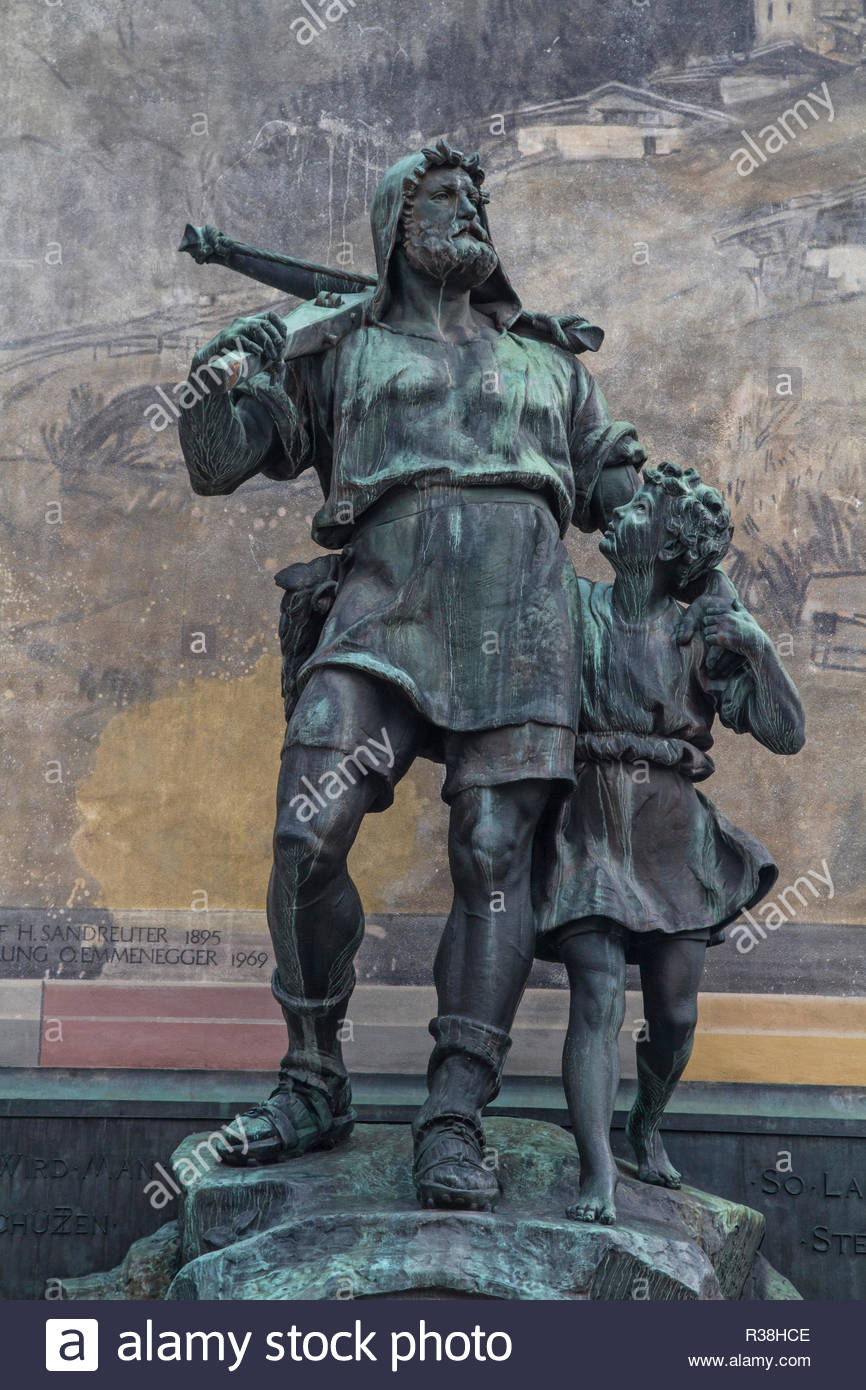 Statue Wilhelm Tell Altdorf Switzerland Stock Photos & Statue Wilhelm ...