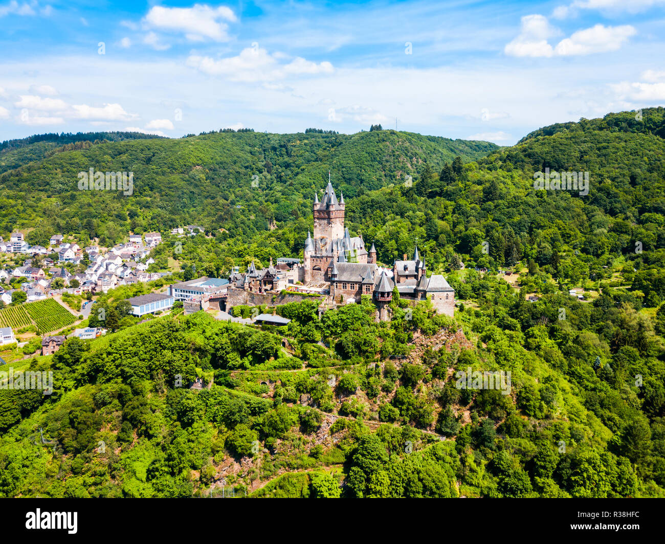 Cochem castle aerial hi-res stock photography and images - Alamy
