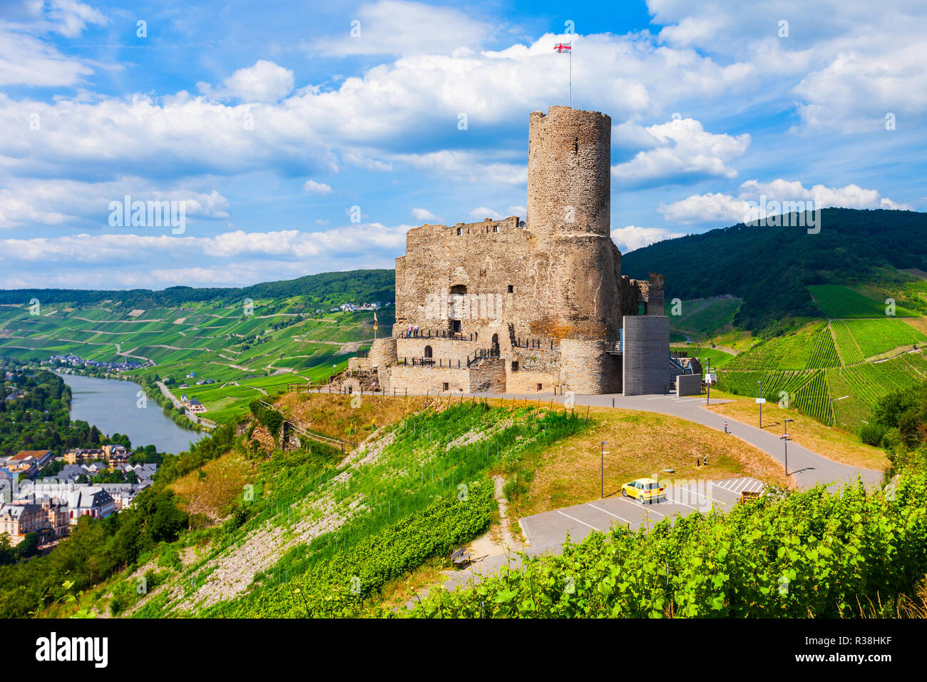 Landshut Castle ruins in Bernkastel Kues. Bernkastel-Kues is a well ...