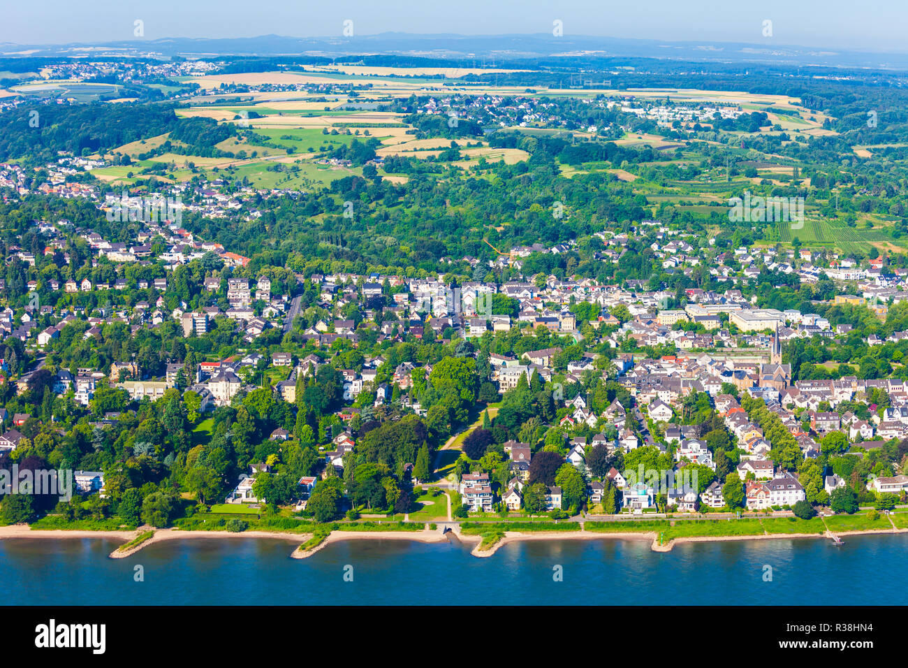 Bonn city suburb aerial panoramic view in Germany Stock Photo - Alamy