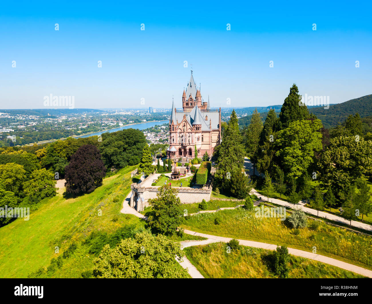 Schloss Drachenburg Castle is a palace in Konigswinter on the Rhine ...
