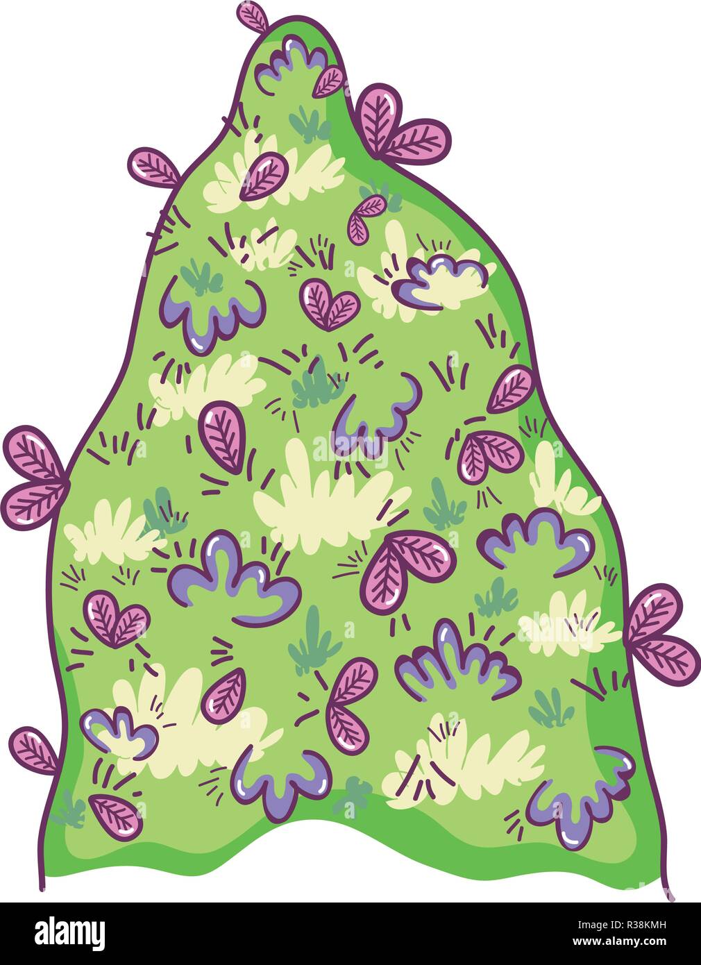cute fairytale bush icon vector illustration design Stock Vector Image ...