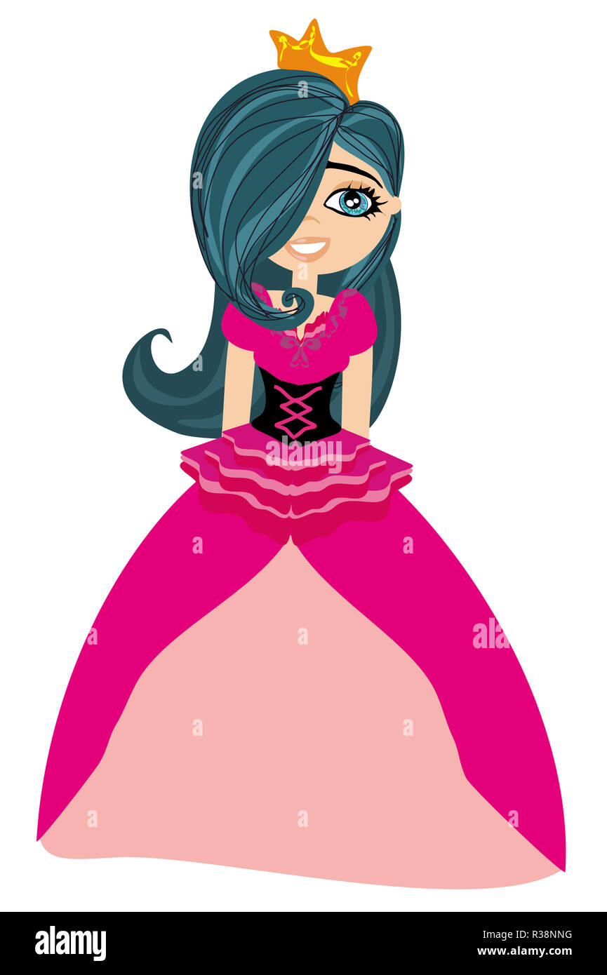 illustration of a beautiful sweet princess Stock Photo - Alamy
