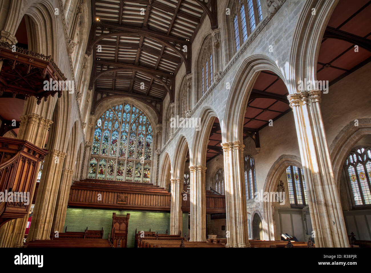 Pulpit and Inside of University Church Oxford Stock Photo - Alamy