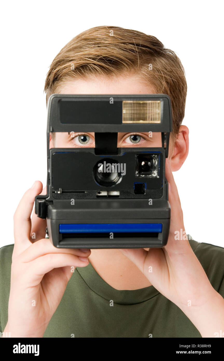 boy behind camera Stock Photo - Alamy