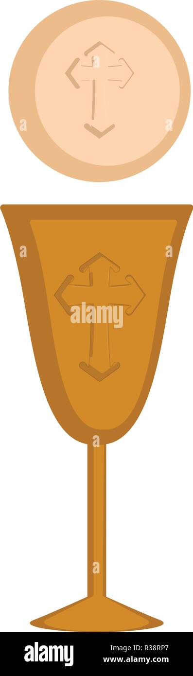 Communion cup and host Stock Vector Image & Art - Alamy