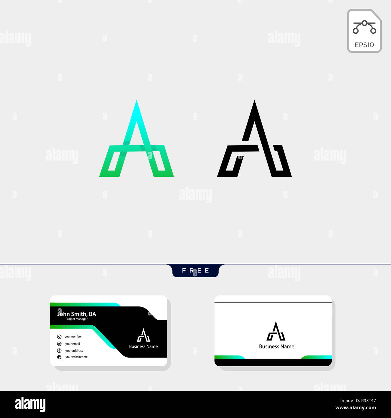 initial A logo template for corporate vector illustration, business ...
