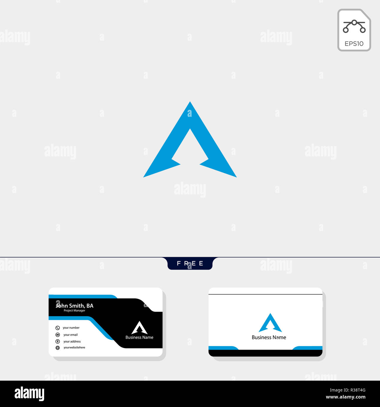 initial A logo template for corporate vector illustration, business ...