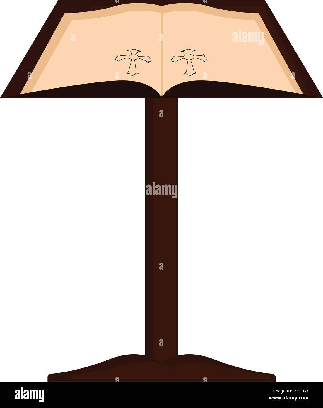 Lectern with open bible Stock Vector Image & Art - Alamy