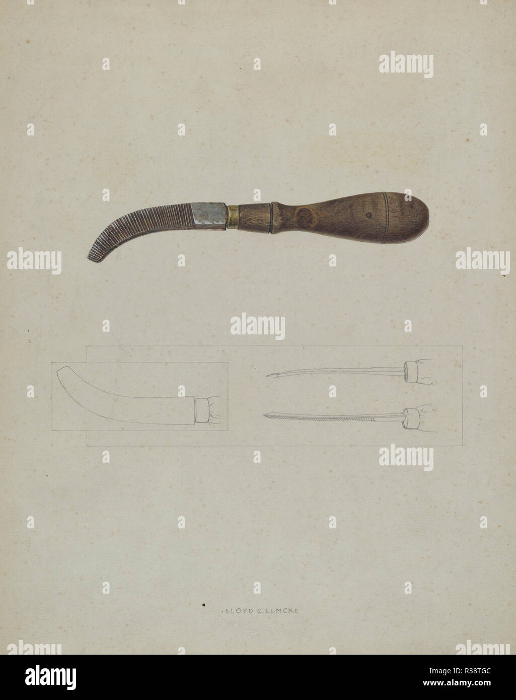 Wooden Peg File. Dated: c. 1937. Dimensions: overall: 35.6 x 28.1 cm ...