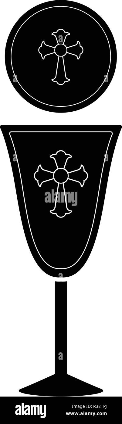Communion icon illustration icon Black and White Stock Photos & Images ...
