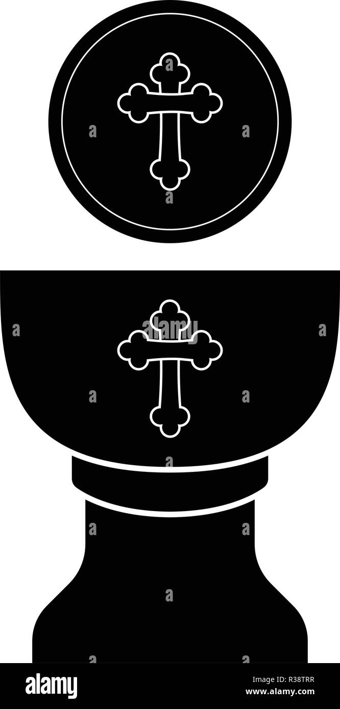Communion icon illustration icon Black and White Stock Photos & Images ...