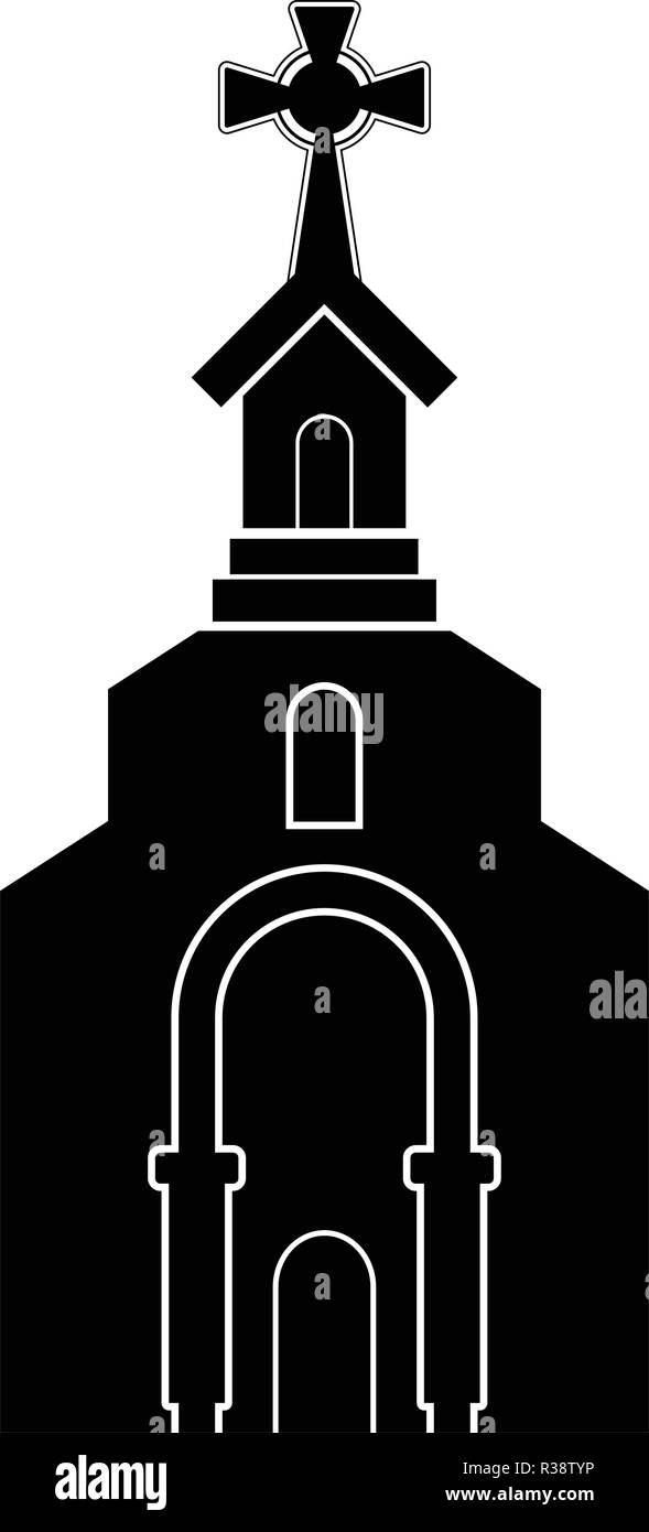 Isolated catholic church silhouette Stock Vector Image & Art - Alamy