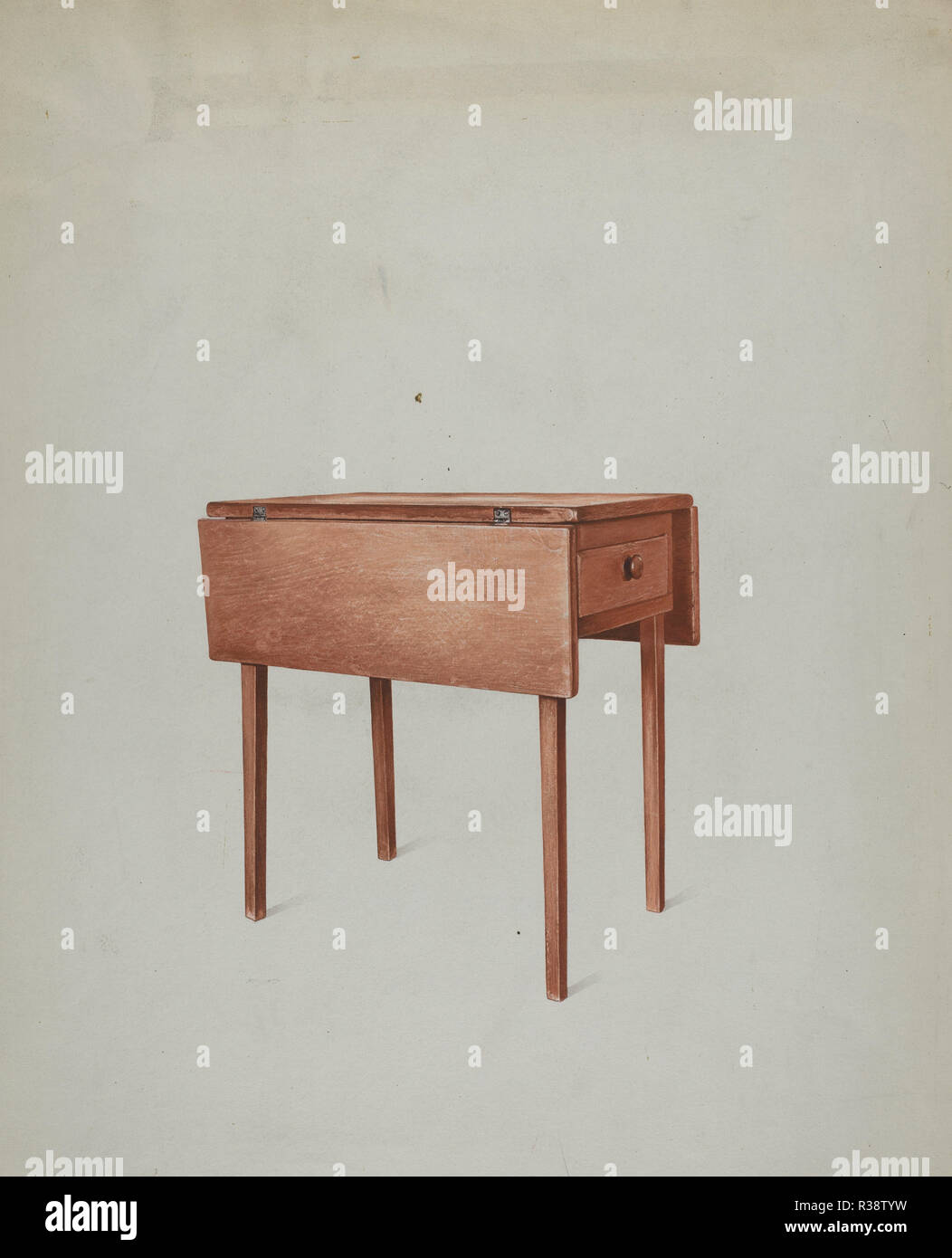 Shaker Sewing Table. Dated: 1935/1942. Dimensions: overall: 45.7 x 37.2 ...