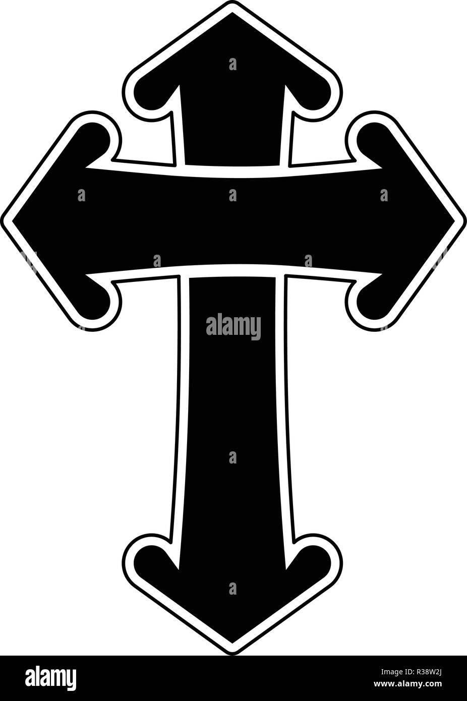 Isolated cross silhouette Stock Vector Image & Art - Alamy