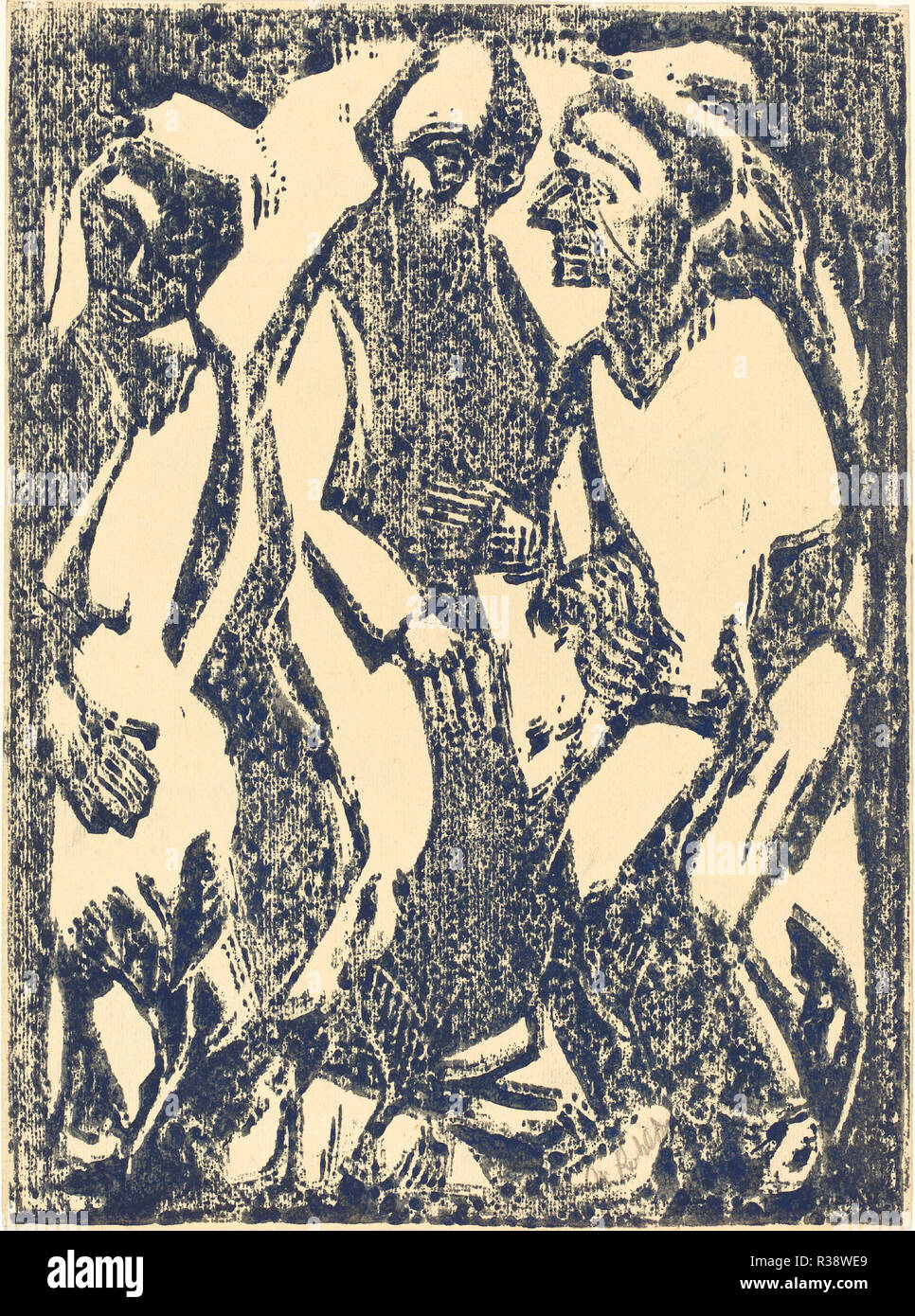 Deliberation (Beratung). Dated: 1913. Medium: woodcut in blue. Museum ...