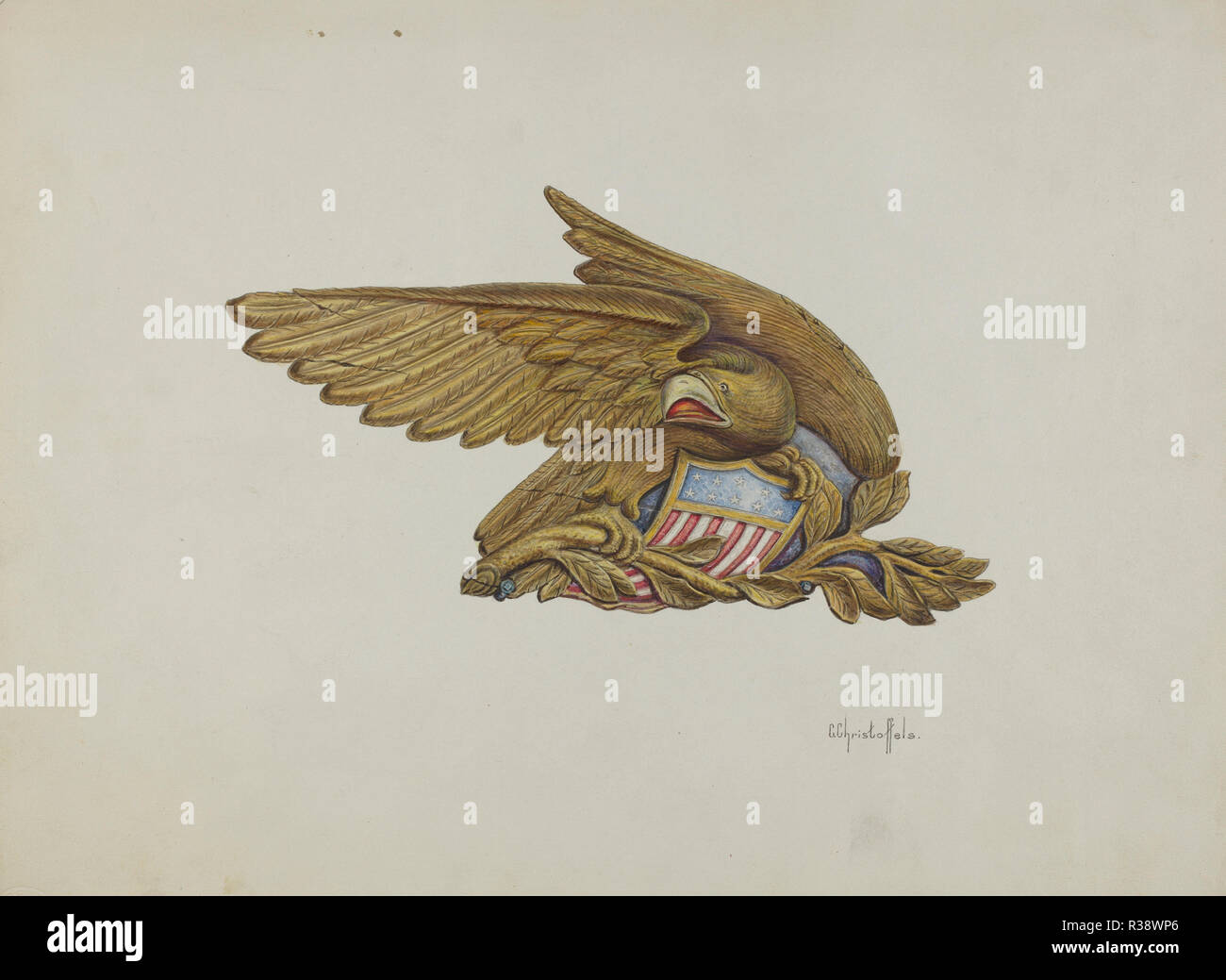 Ship's Stern Piece. Dated: c. 1940. Dimensions: overall: 26.8 x 35.6 cm ...