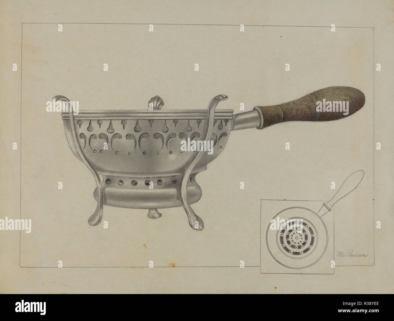Silver Brazier. Dated: c. 1936. Dimensions: overall: 22.2 x 29.6 cm (8 ...