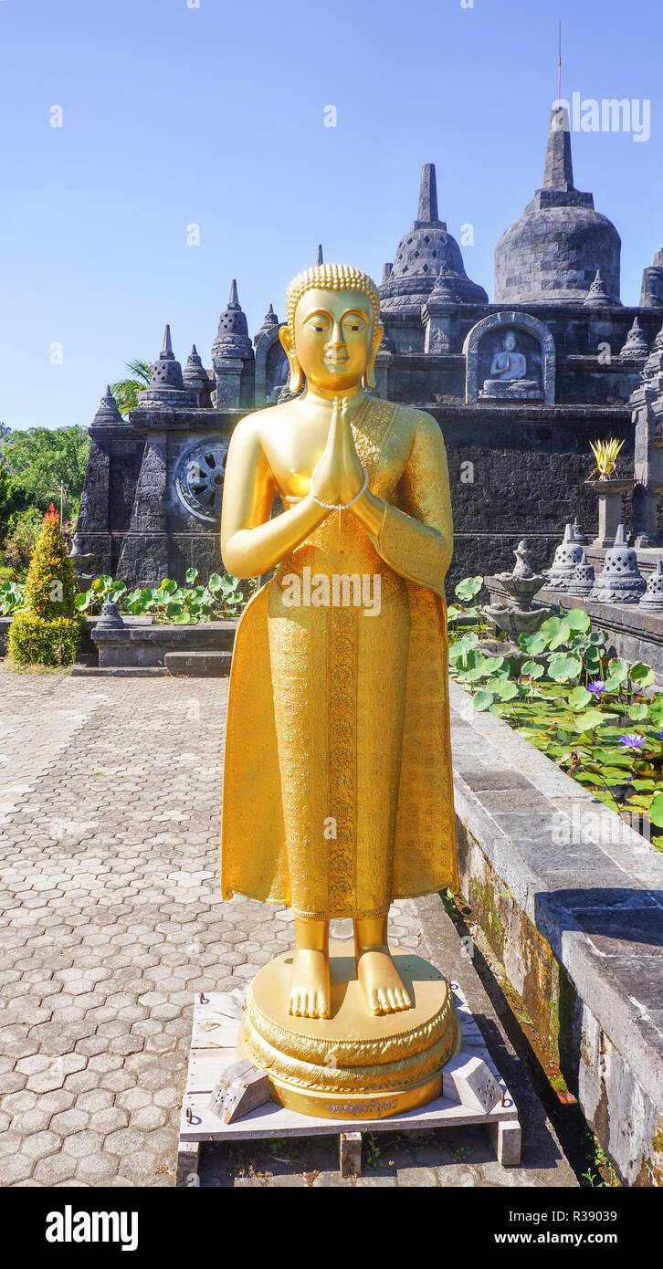 Buddhist Temple Brahma Vihara Arama Banjar Bali, Indonesia Stock Photo ...
