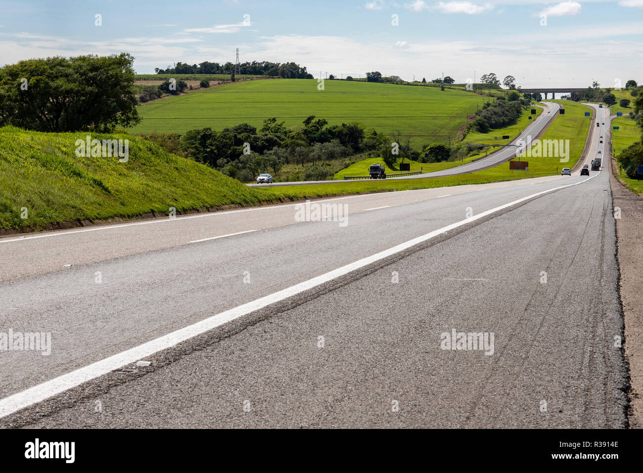 Auto Roads. Auto asphalt roads. Famous motorways. The expressway Stock ...