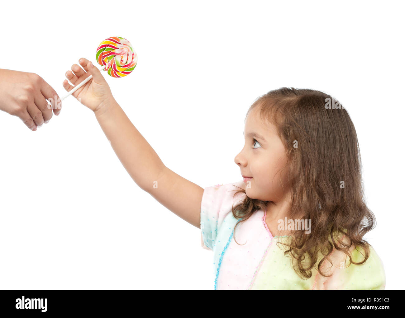 Lollipop person giving gift hi-res stock photography and images - Alamy