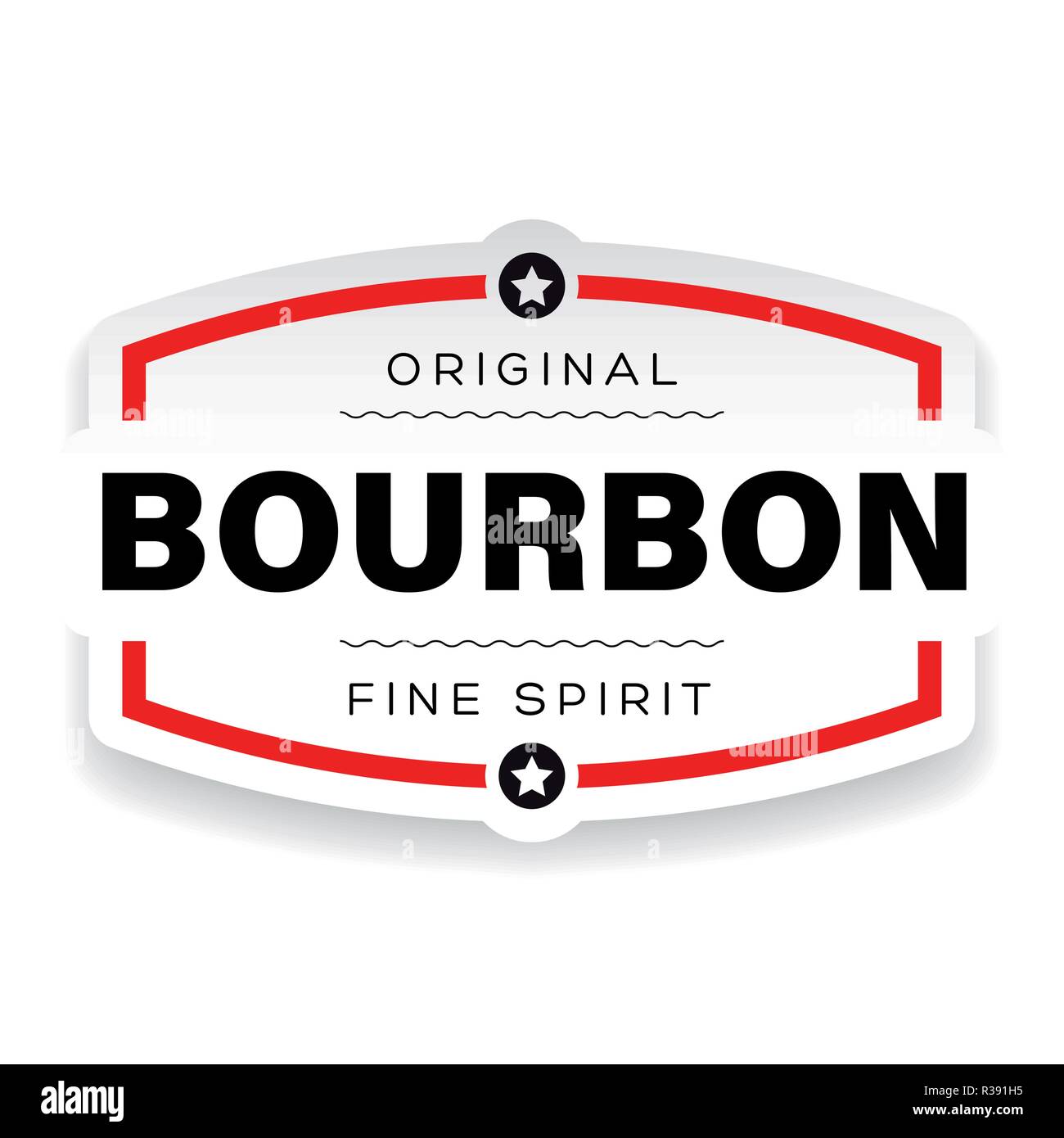 Bourbon vintage label sign vector Stock Vector Image & Art - Alamy