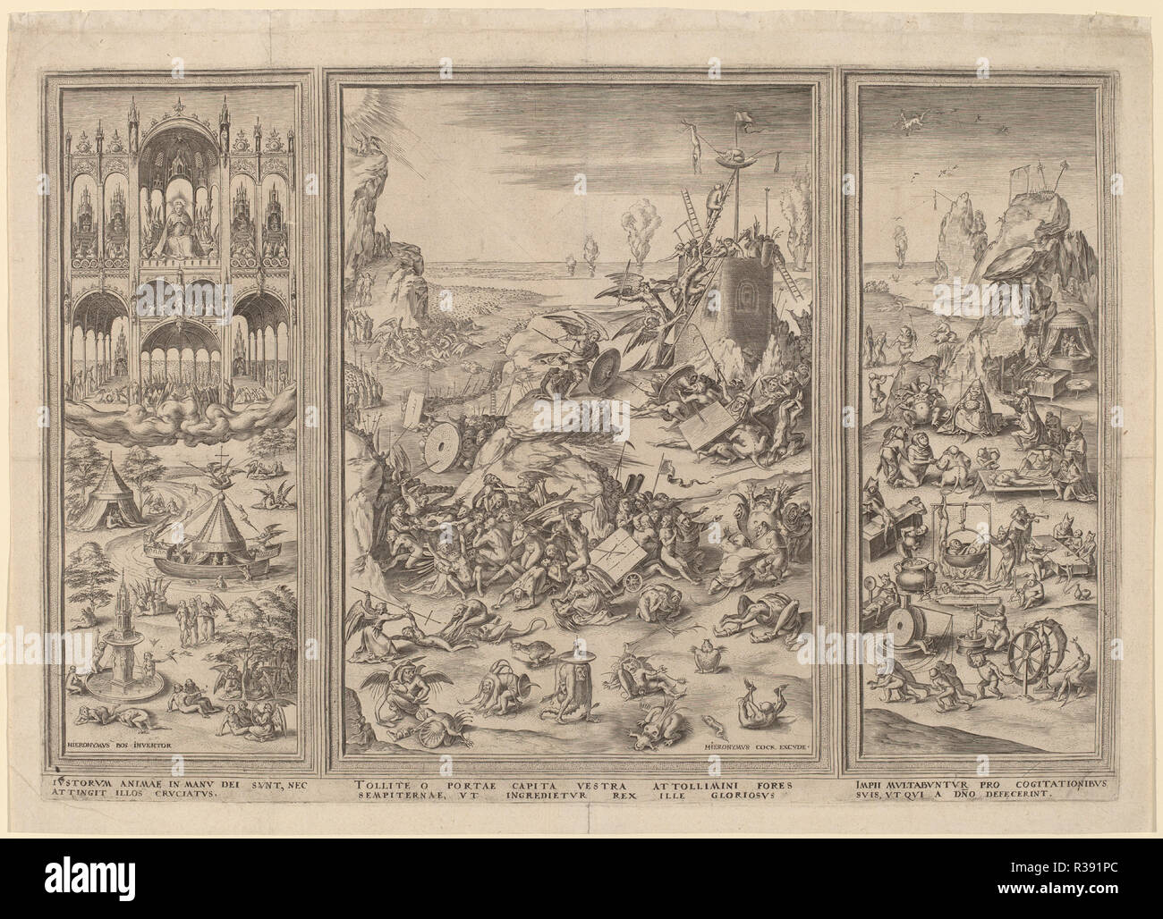 The Last Judgment Triptych. Dimensions: sheet: 37.5 x 52.1 cm (14 3/4 x ...