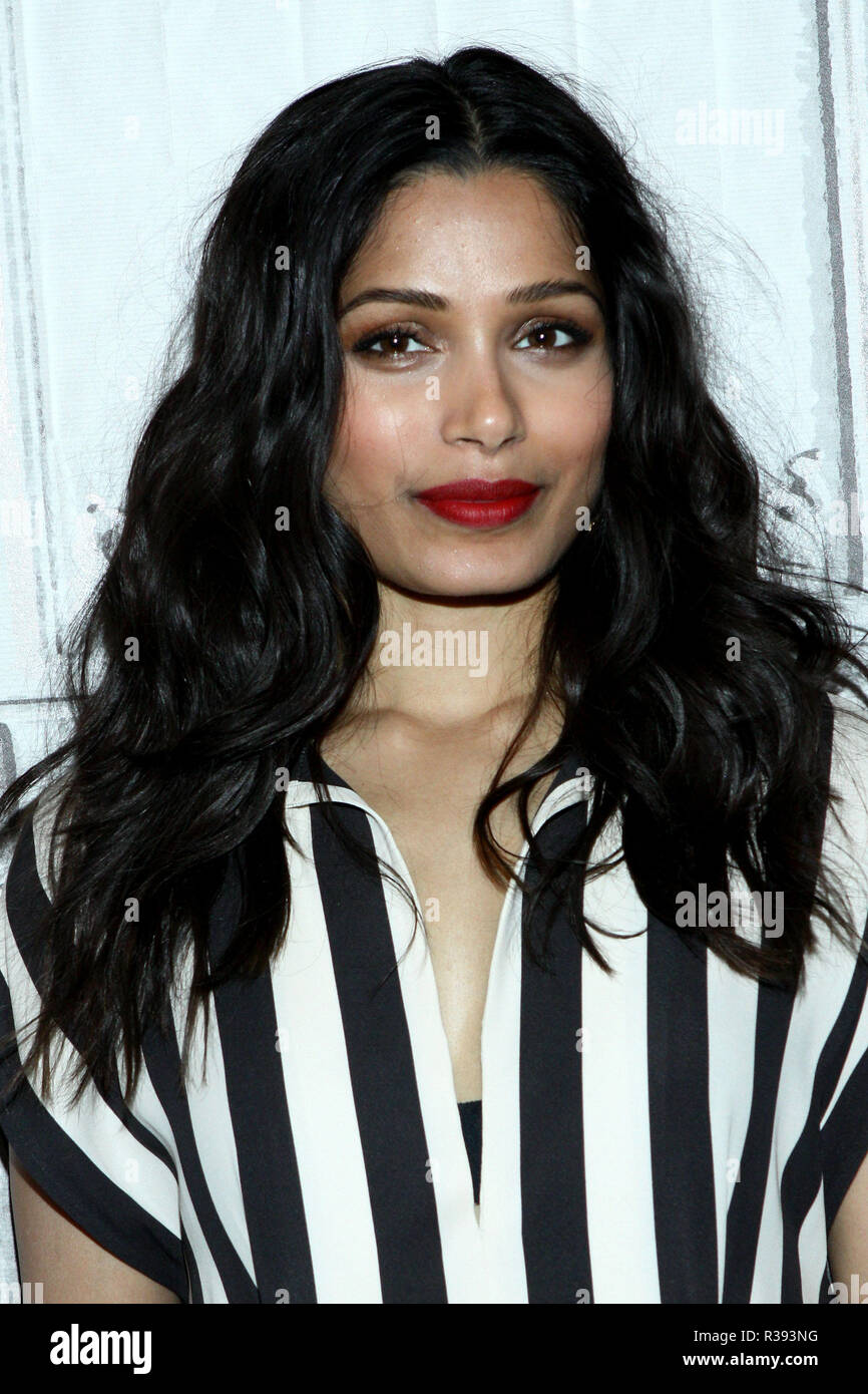 NEW YORK, NY - APRIL 03: Build Series Presents Freida Pinto Discussing ...