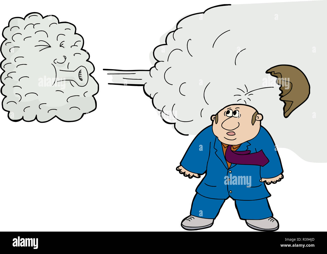 Cartoon gust of wind hi-res stock photography and images - Alamy