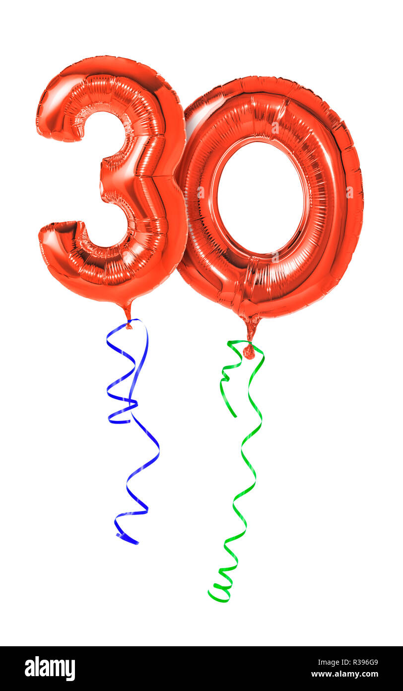 30 birthday balloons Cut Out Stock Images & Pictures - Alamy