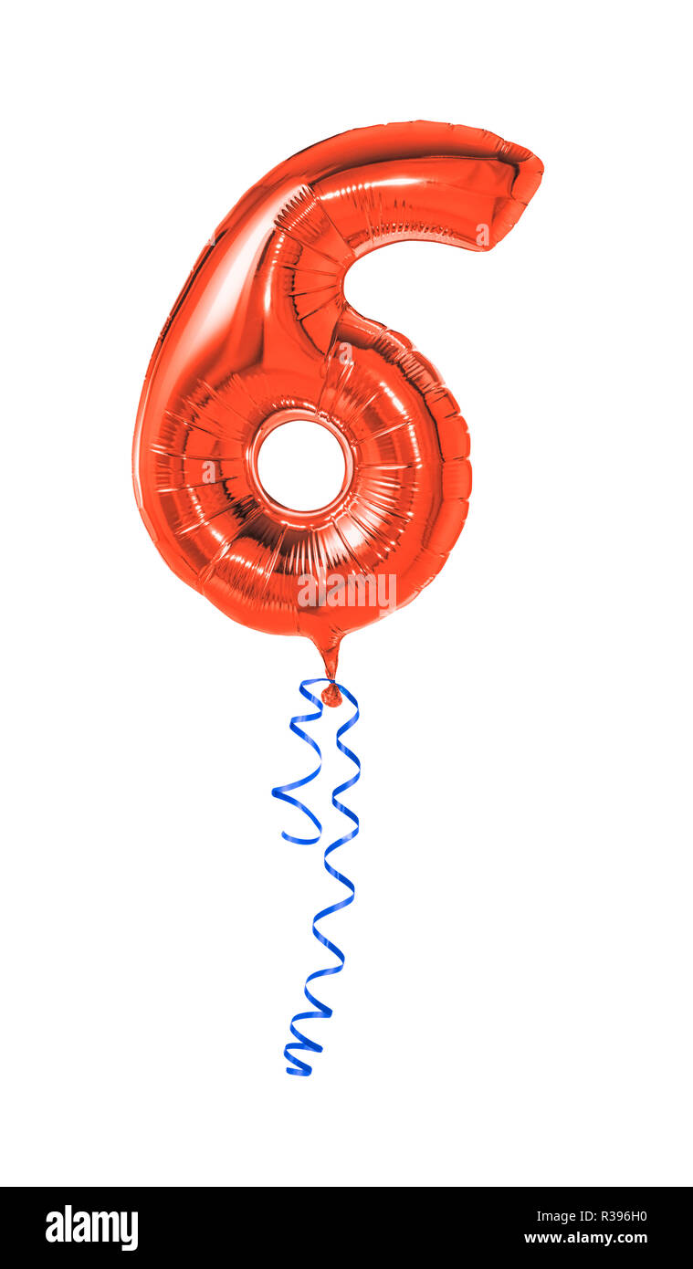 6 number balloon hi-res stock photography and images - Alamy