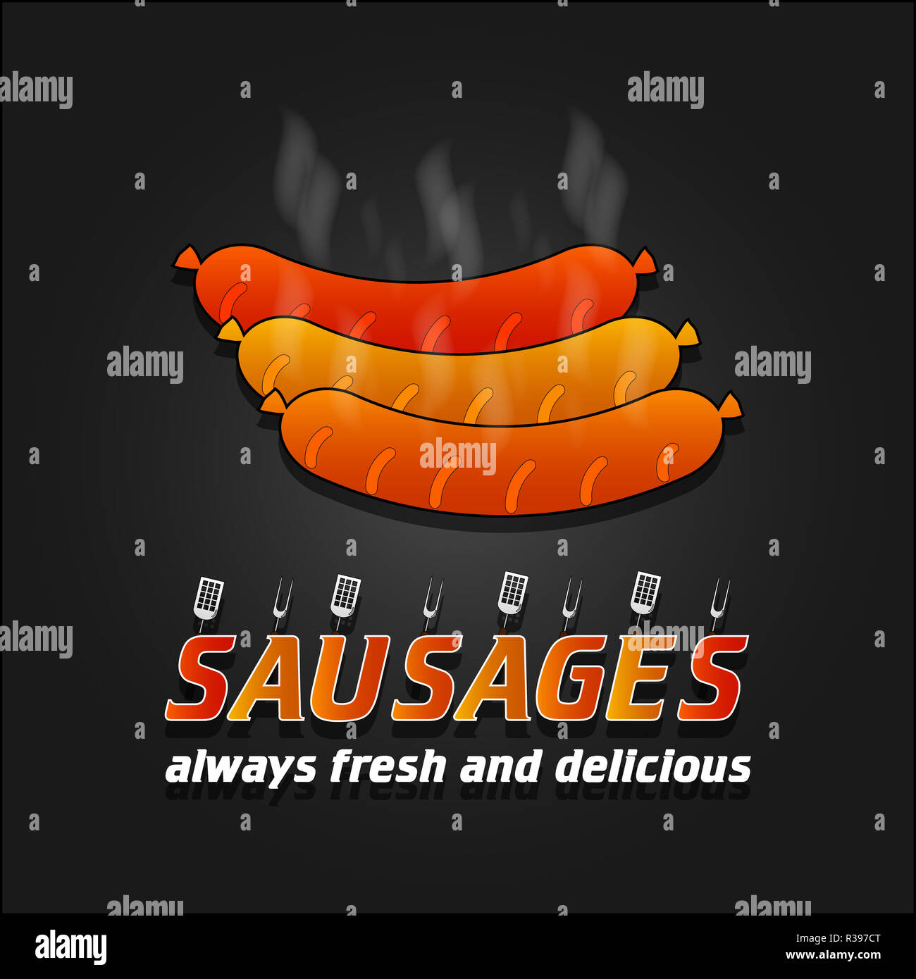 Smoking meat vector hi-res stock photography and images - Alamy
