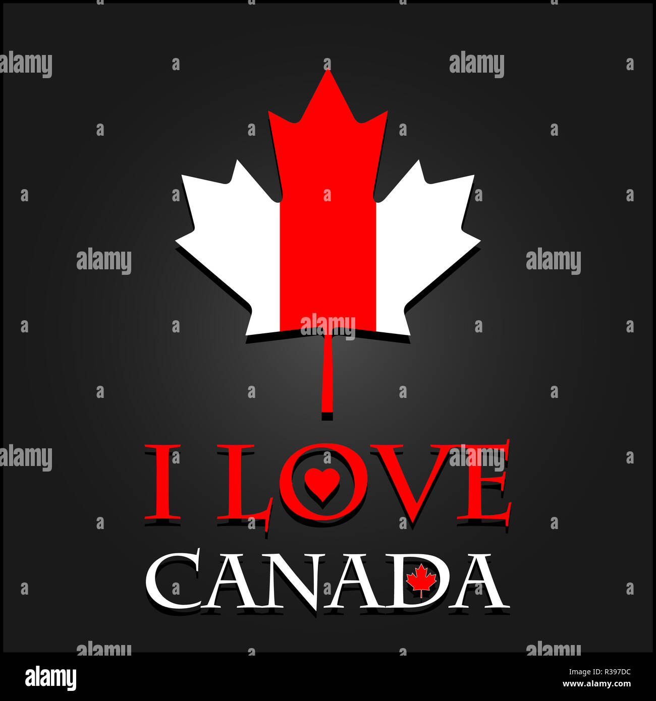 Canada flag font illustration hi-res stock photography and images - Alamy