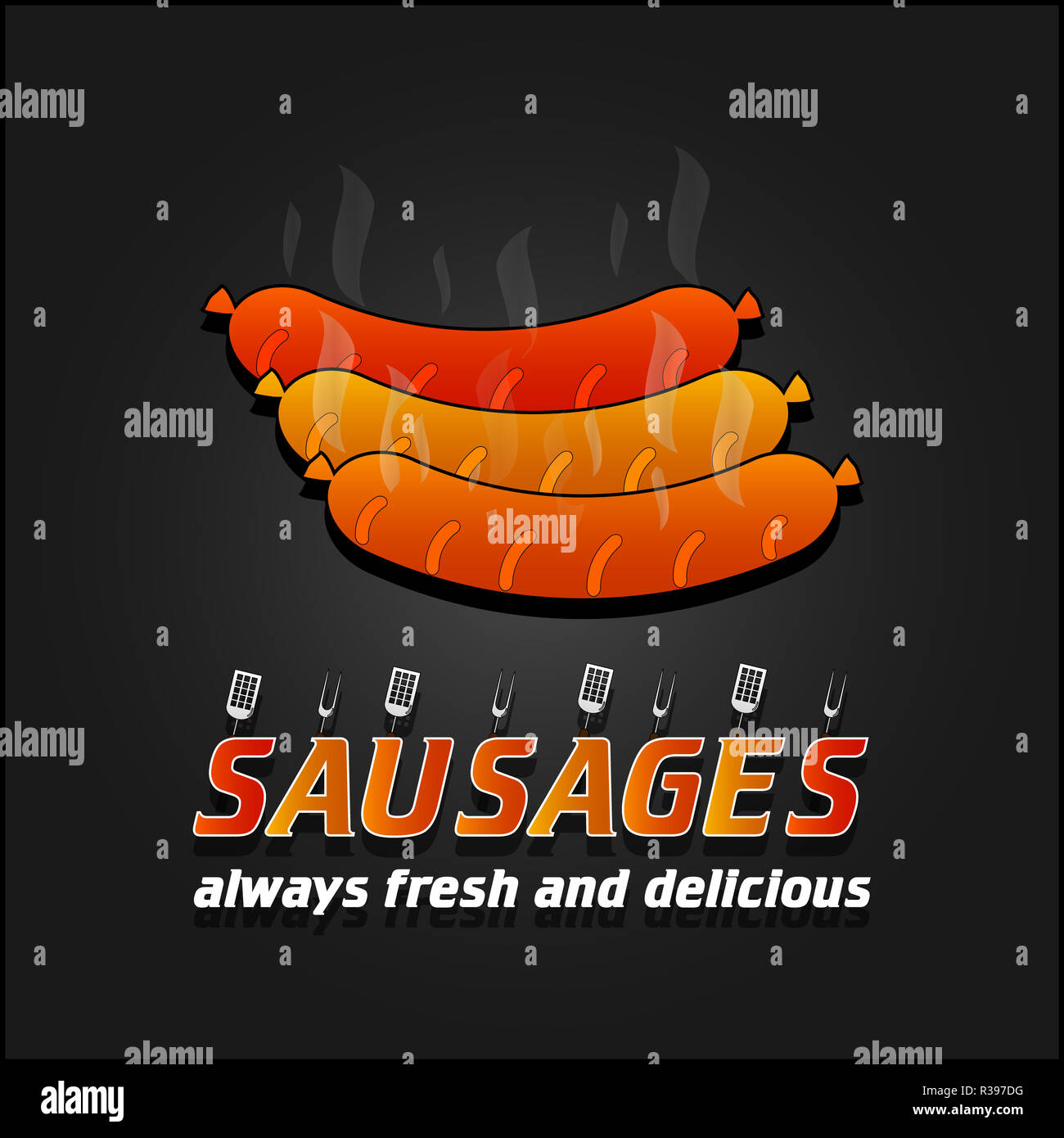 Smoking meat vector hi-res stock photography and images - Alamy