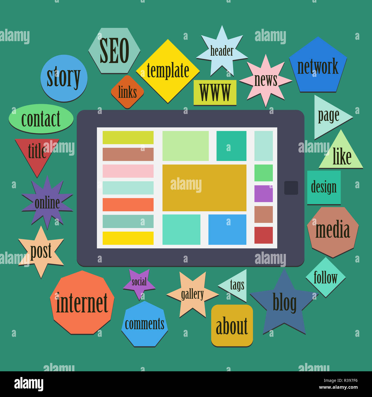 Internet layout links website hi-res stock photography and images - Alamy
