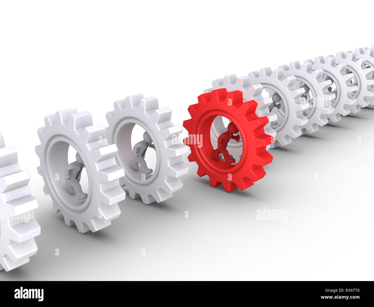 Illustration business group cogs wheels hi-res stock photography and ...