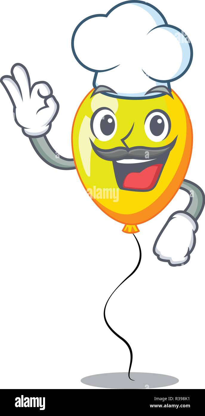 Chef yellow balloon air in flying cartoon Stock Vector Image & Art - Alamy