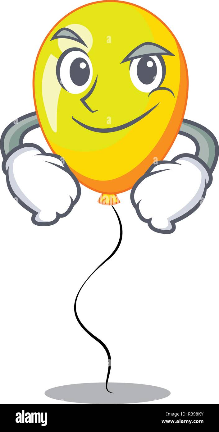 Smirking yellow balloon air in flying cartoon Stock Vector Image & Art ...
