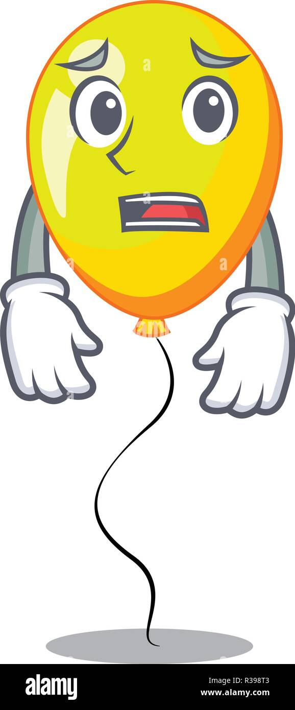 Afraid character yellow balloon ticket on holiday Stock Vector Image ...