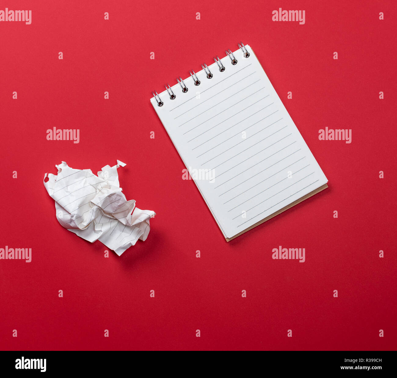 Red Open Notebook