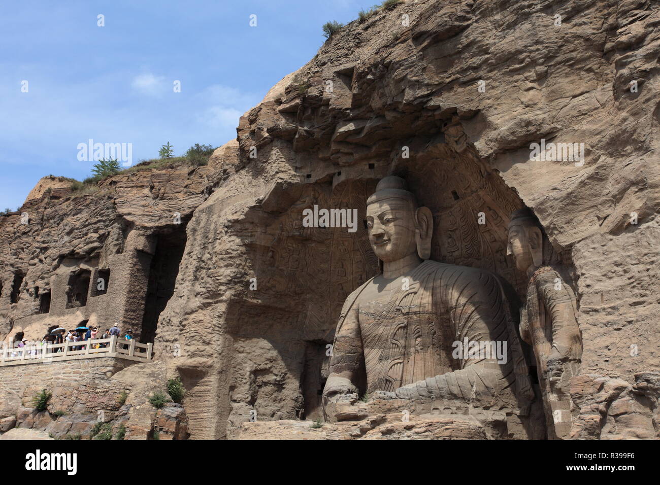 the cave monastery of yungang at daton in china Stock Photo - Alamy