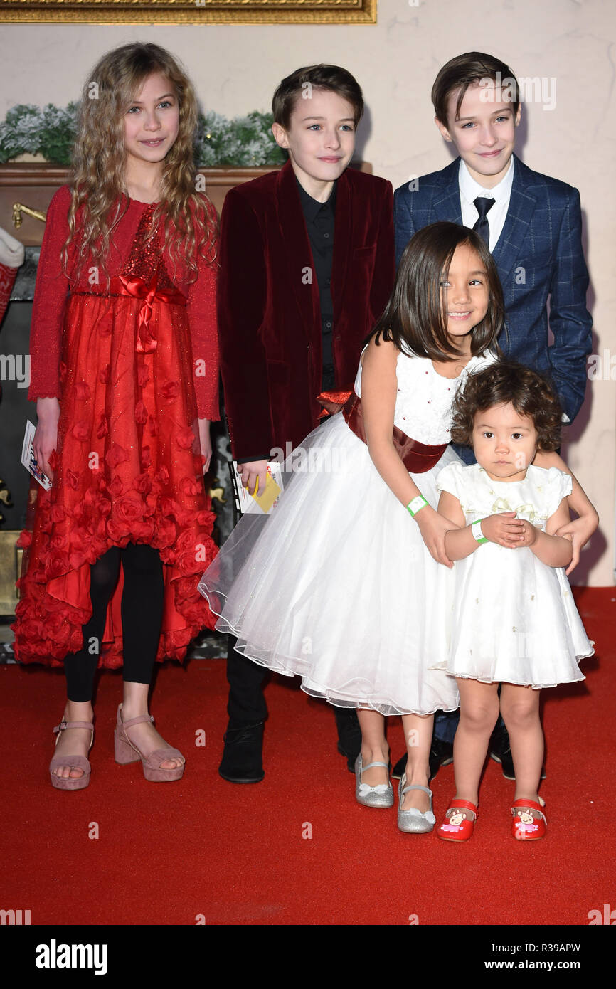 LONDON, UK. November 21, 2018: Kitty Peterkin, Riley White, Lochlin ...