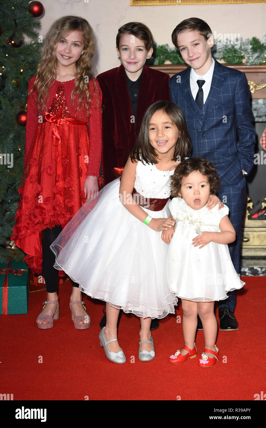 LONDON, UK. November 21, 2018: Kitty Peterkin, Riley White, Lochlin ...