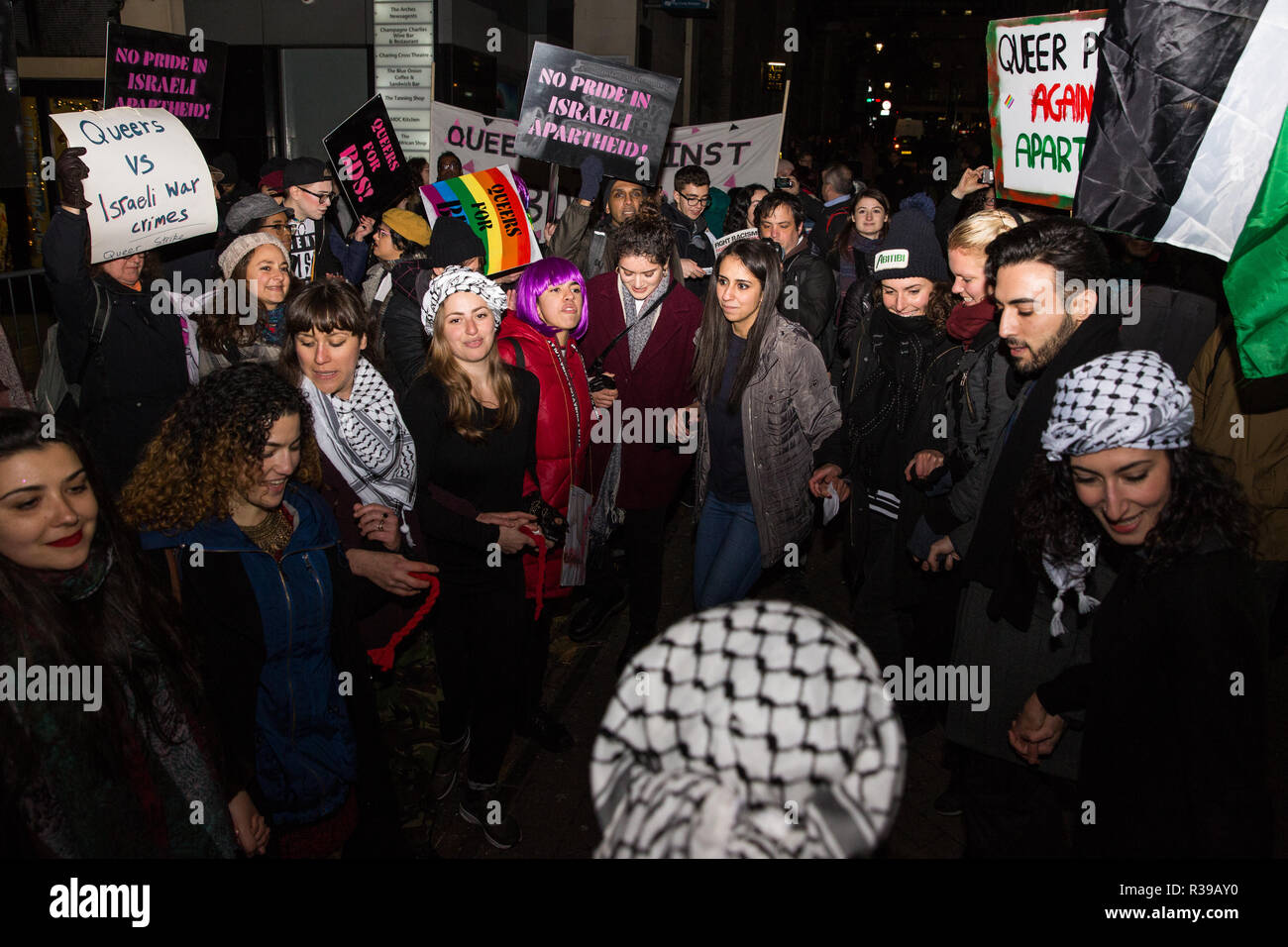 London, UK. 21st November, 2018. Members of the LGBT community and ...