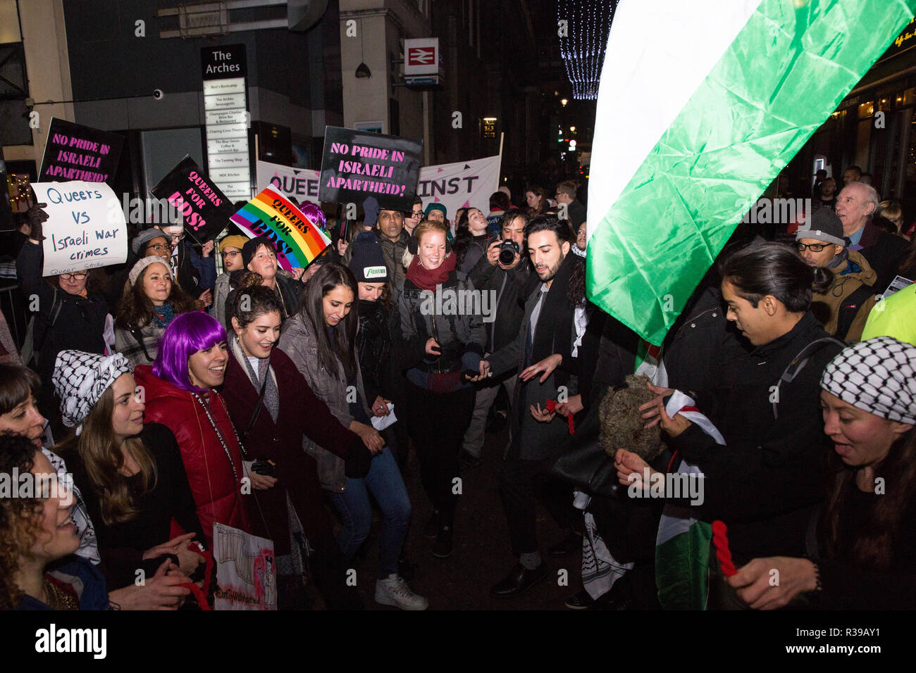 London, UK. 21st November, 2018. Members of the LGBT community and ...