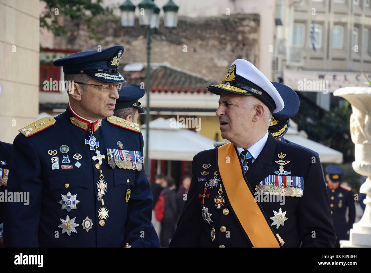 Leader of Greek Armed Forces seen outside the Cathedral of Athens at ...