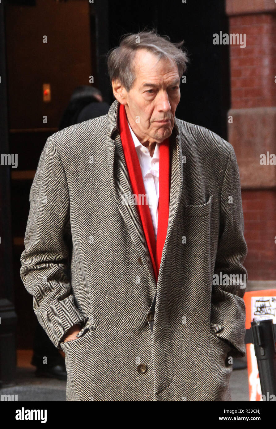 New York, NY, USA. 21st Nov, 2018. Charlie Rose seen in New York City ...